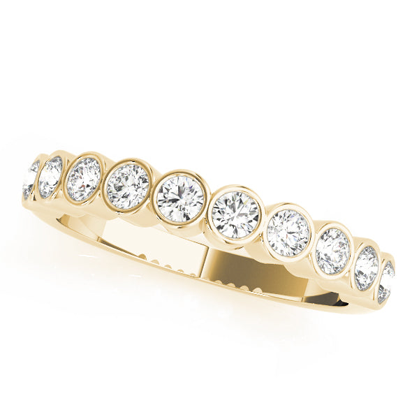 Wedding Bands Bezel Set | 3/8 CttwDiamond Bezel Set Wedding Band In ...